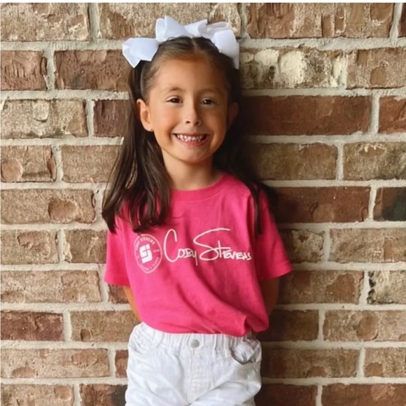 Coby Stevens | Shirts & Tops | Cs Youth Pink Classic Signature Tshirt ...